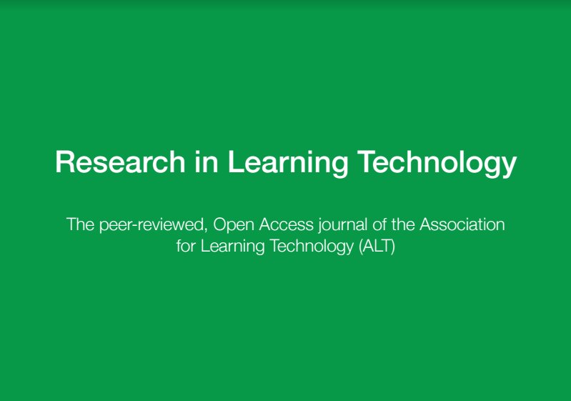 Getting published in Research in Learning Technology : #ALTC Blog