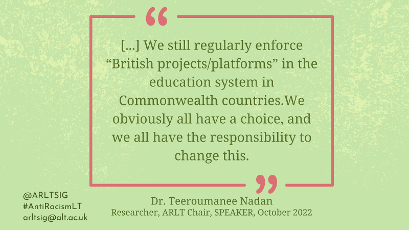 Notes from ARLT SIG 20th Oct 2022 meeting – Black History Month and ... Notes from ARLT SIG 20th Oct 2022 meeting – Black History Month and ...